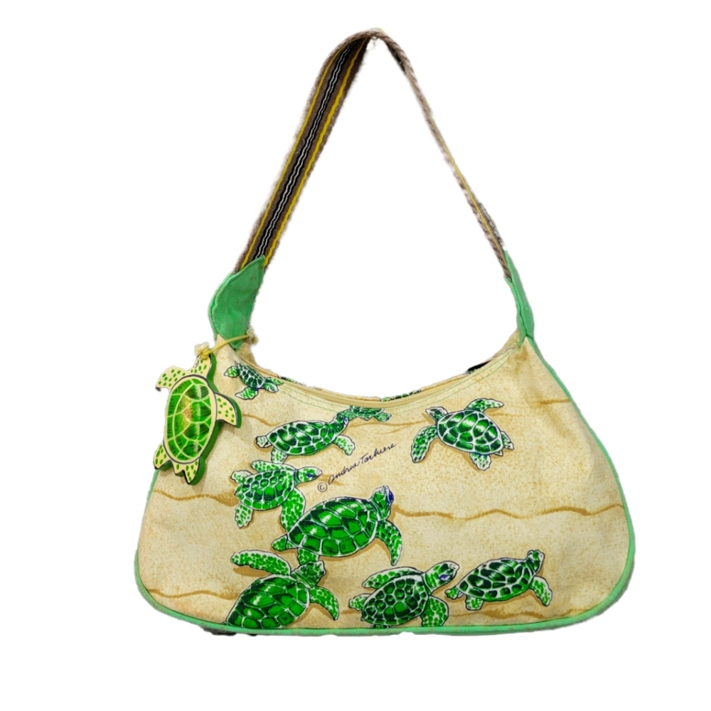 Andrea Tachiera Sun-N-Sand Sea Turtle Canvas Shoulder… - Gem